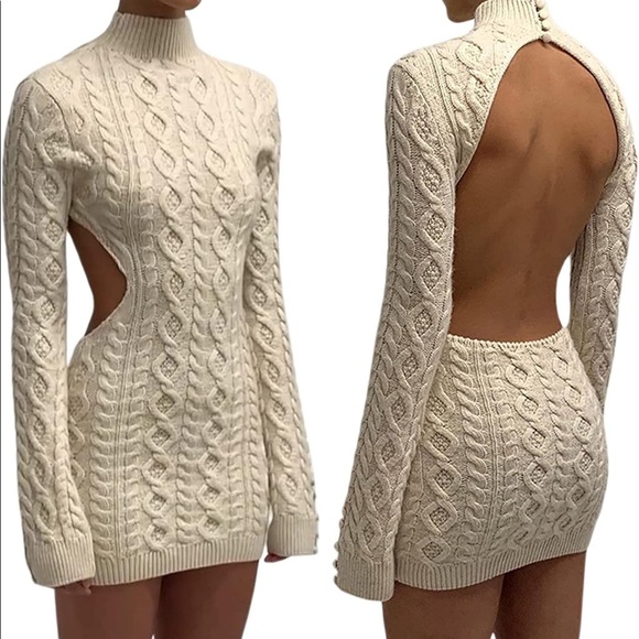 Dresses | Open Back Sweater Dress | Poshmark